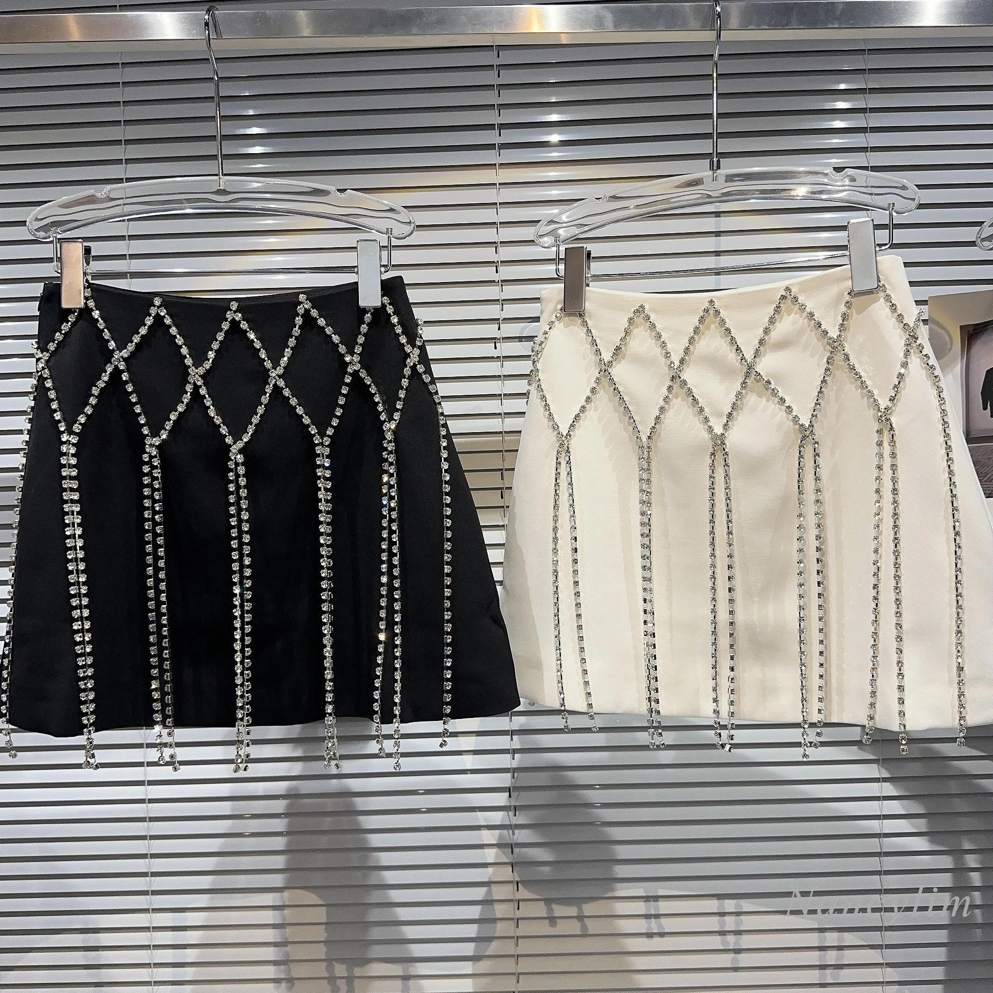 2023-Autumn-New-Hot-Girl-Y2k-Skirt-Diamond-Lattice-Rhinestone-Chain ...
