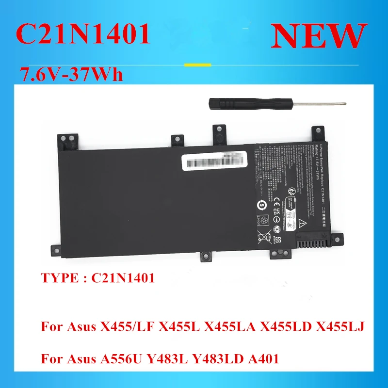 NEW C21N1401 Laptop battery For ASUS W409L W419L K455L A455L X454L ...
