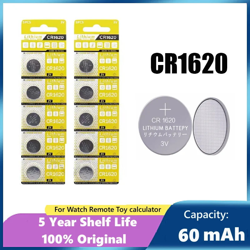 Button-Battery-CR1620-CR-1620-3V-Battery-For-Calculator-Watch-Car-Remote-Control-Scales-Shavers ...
