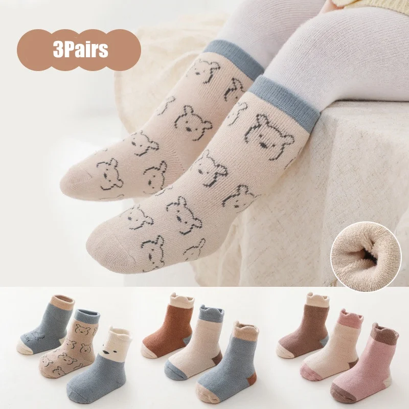 3Pairs-set-Autumn-New-Style-Thick-Warm-Baby-Socks-Newborn-Baby-Girl-Boy ...