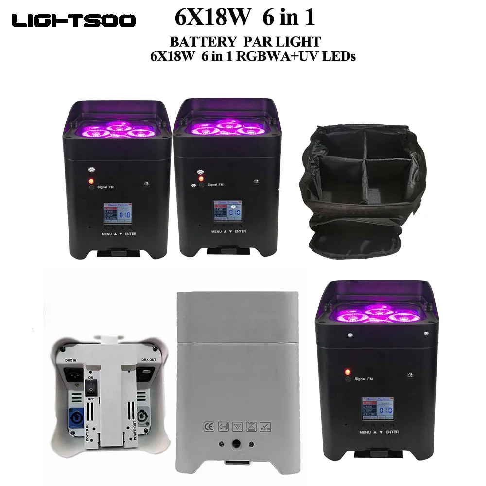 bag-LED-6x18w-RGBWA-UV-6in1-Wireless-Battery-Led-Stage-Up-Par-Light-for ...