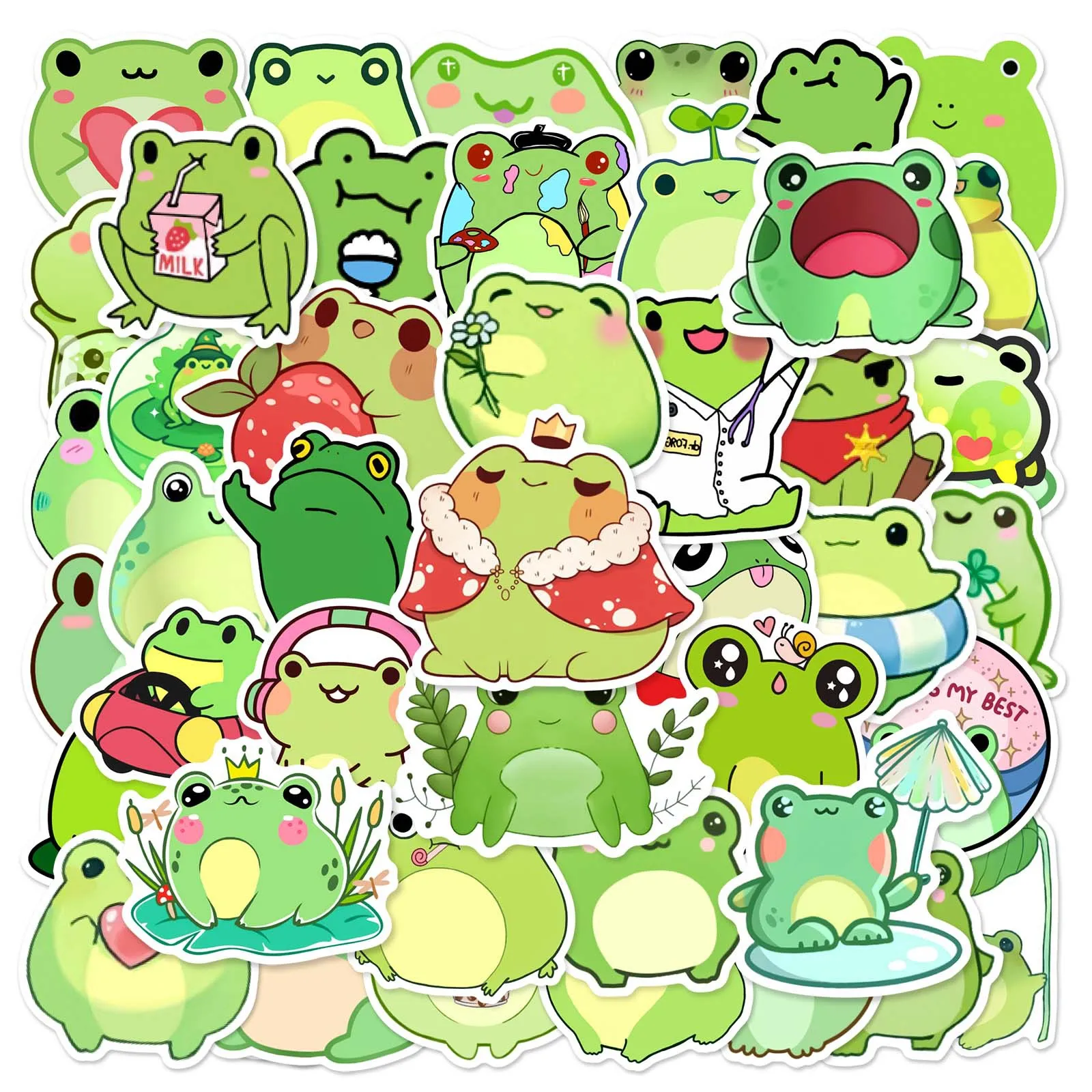 10-25-50pcs-Funny-Cute-Frog-Graffiti-Stickers-for-DIY-Stationery ...