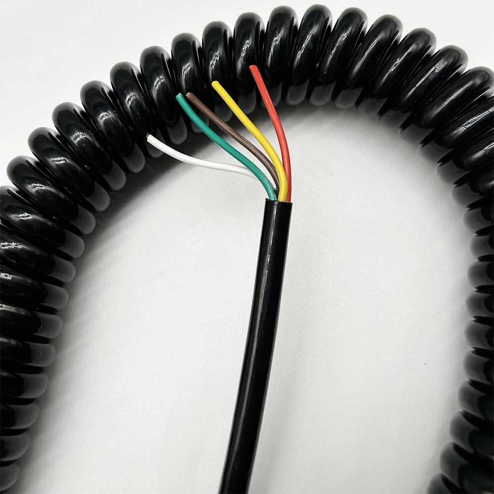 Cable-de-conexi-n-de-resorte-de-5-n-cleos-Cable-en-espiral-de-remolque ...