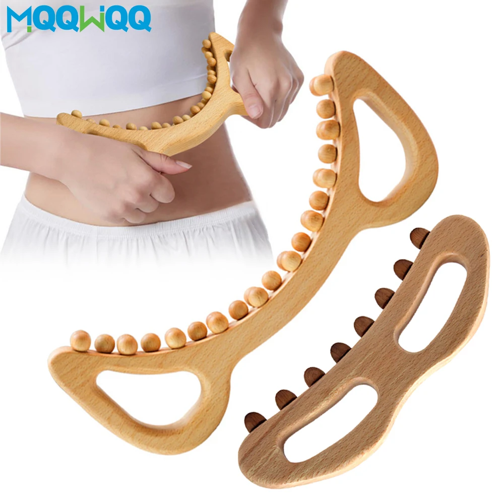Wooden Trigger Point Massage Brush Wood Therapy Massage Tools Cellulite ...