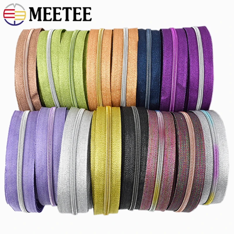 5# Plastic Zipper Tape for Sewing Bag Jacket Shoes Nylon Zippers By The ...