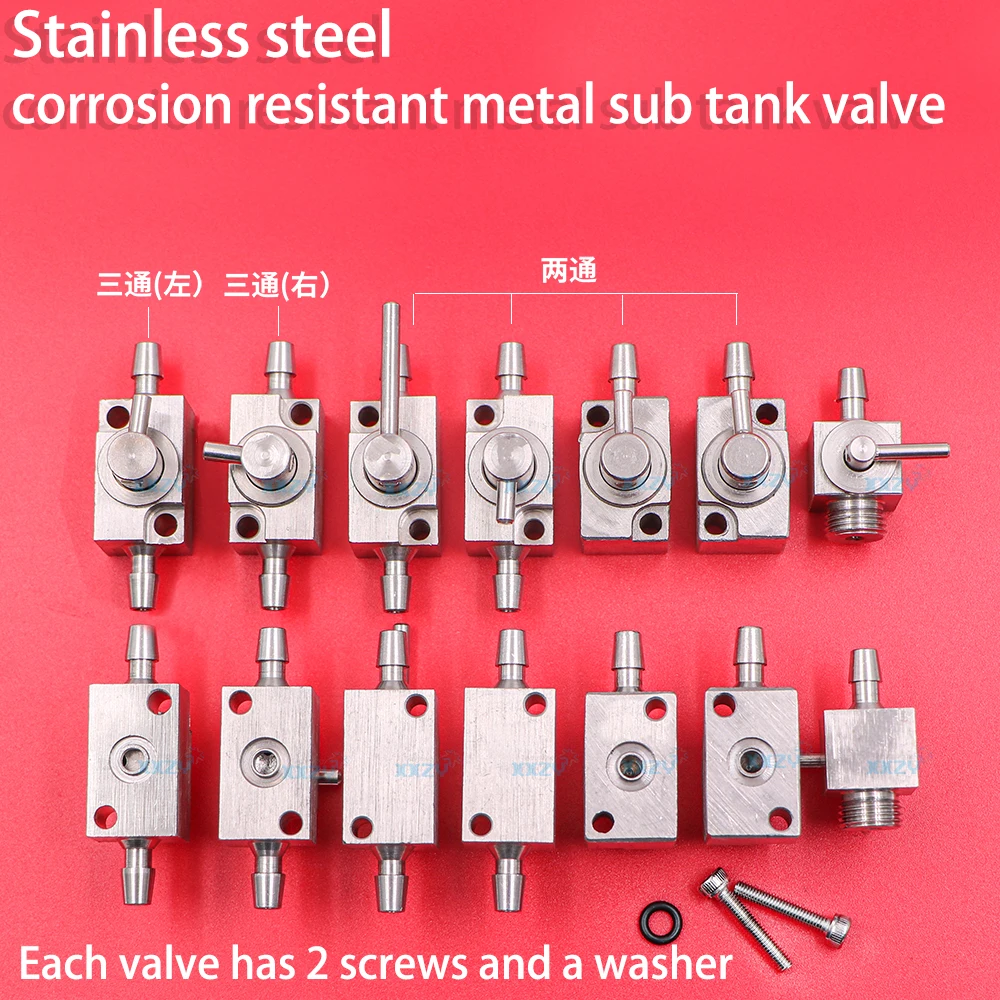 UV Printer Metal Ink Cartridge Valve 3-way 2 way ink valve switch for ...