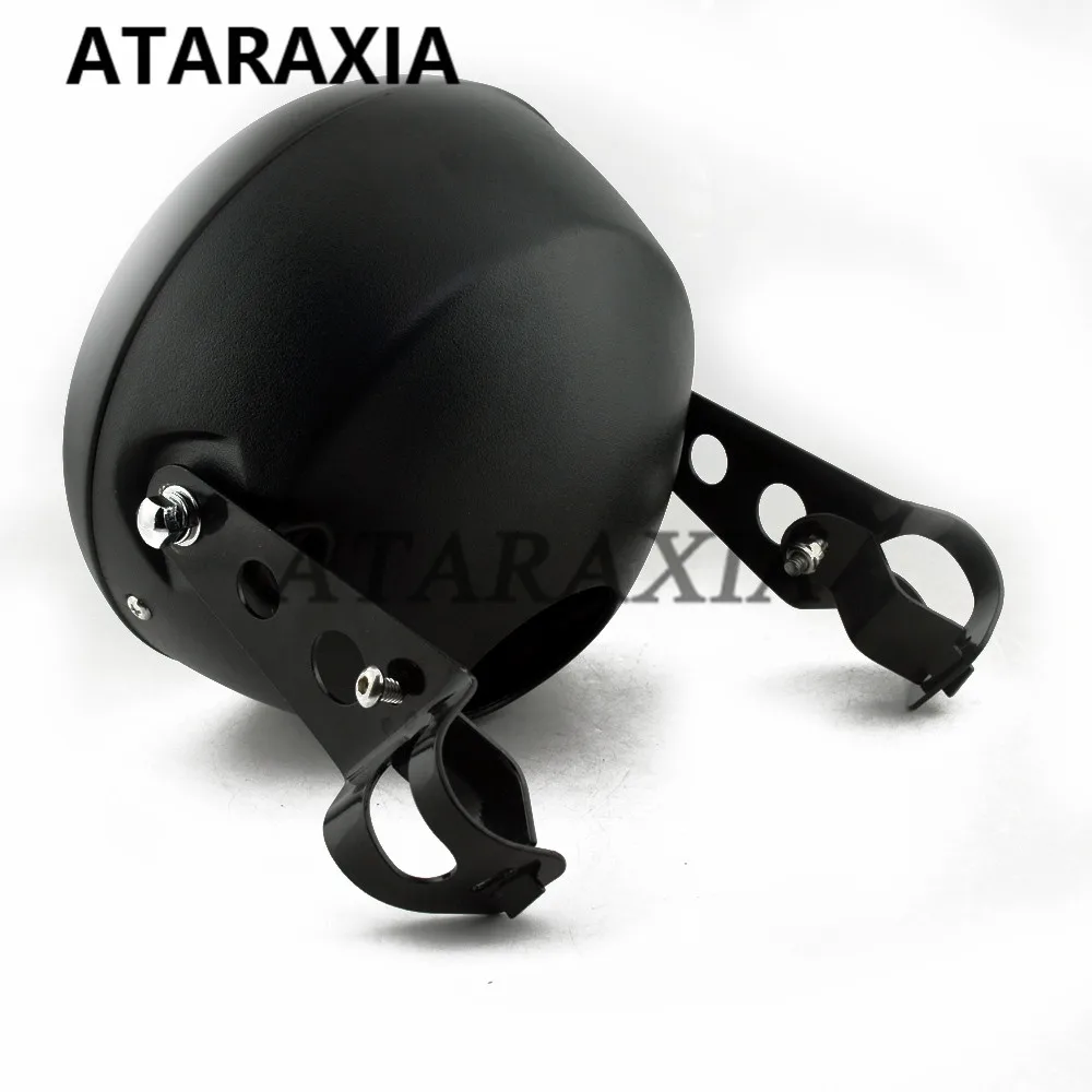 7 inch LED Motorcycle Headlight Cover 28-36mm Side Mount Round ...
