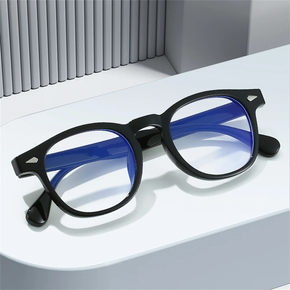 Classic-Square-Black-Blue-Light-Blocking-Glasses-2024-Men-Vintage-CLear ...