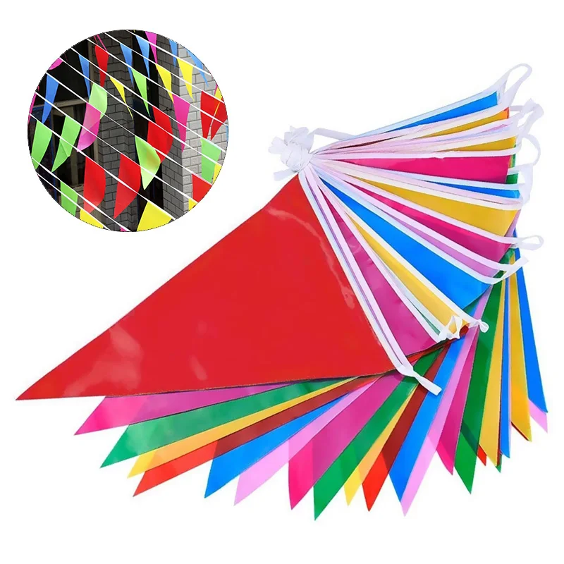 Banderines Multicolor de 50/80/100 metros, banderines para boda/Día de ...