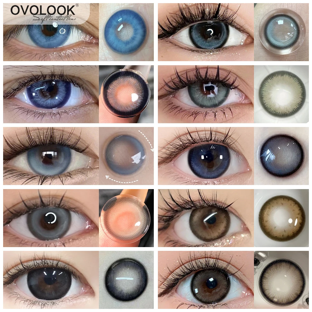 Ovolook-1 Pair Natural Colored Pupil Amazing Contact Lenses For Eyes 10 ...