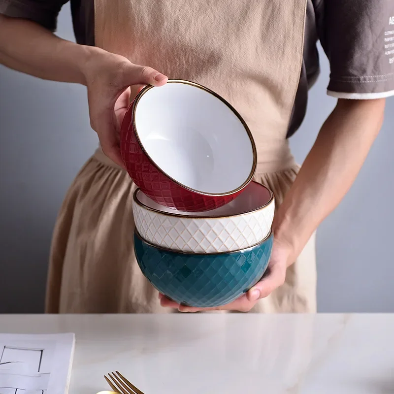 Creative-Relief-Noodle-Soup-Ceramic-Bowl-Household-Glazed-Rice-Bowl ...