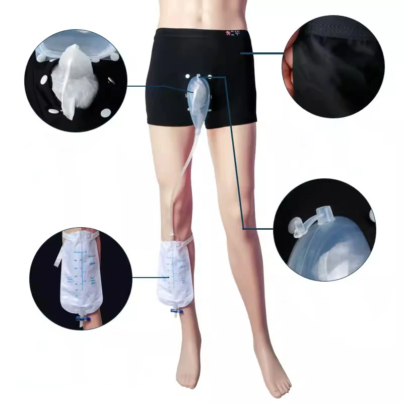 1Set-Medical-Silicone-Incontinence-Walking-Men-Urine-Bag-Elderly-Male-Patient-Urine-Collector ...