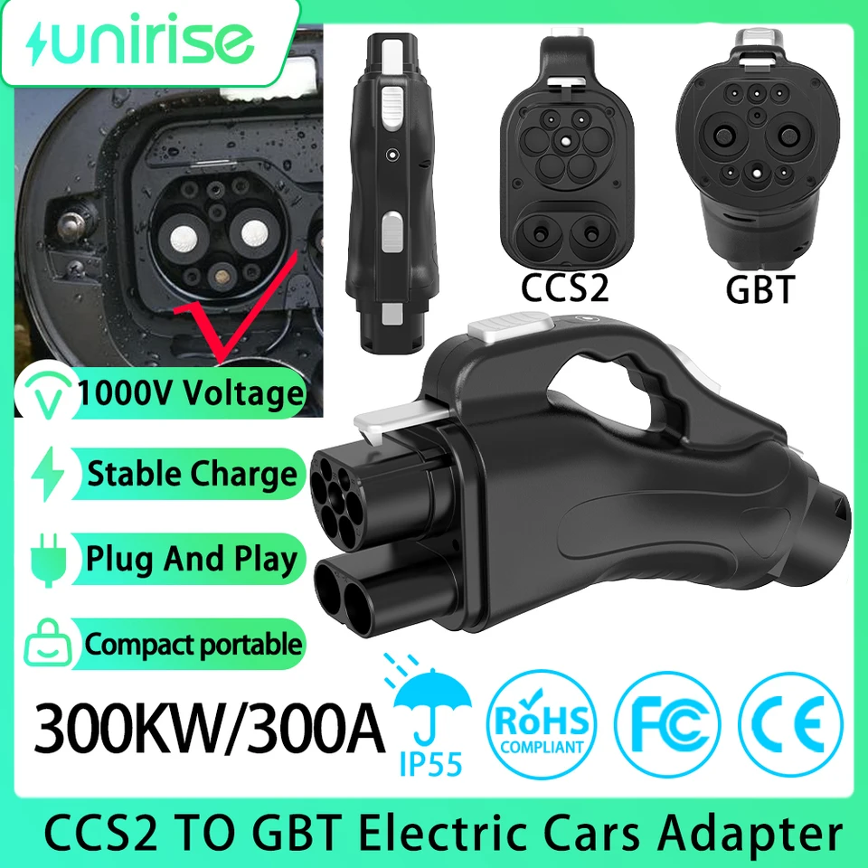 High Power DC Adapter EV Charging Connecter CCS2 To Gbt 200A DC EV ...