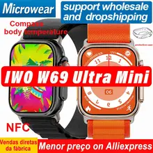 Microwear W69 Ultra Mini Relógio Inteligente 8 Ultra 45mm Bússola NFC Temperatura Corporal ...