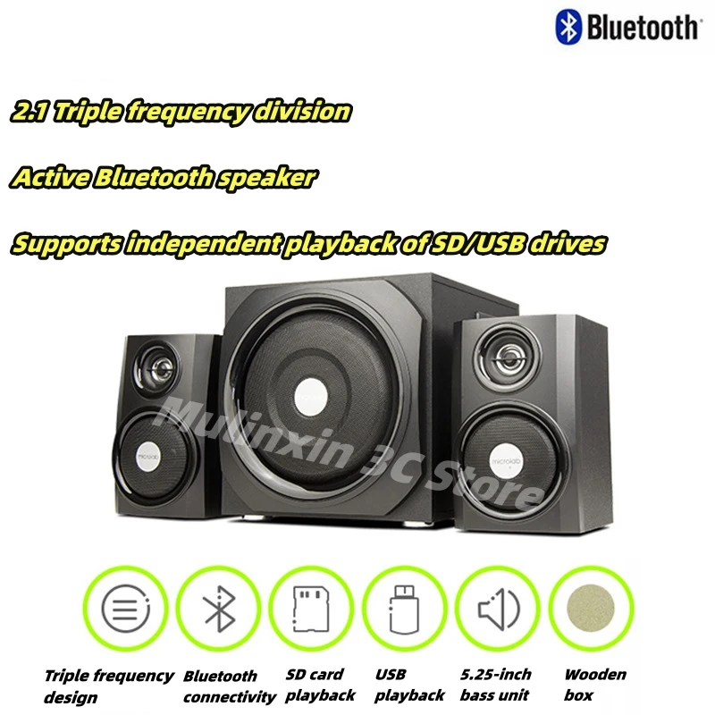 Microlab-2-1-Desktop-High-Power-Computer-Bluetooth-Speaker ...