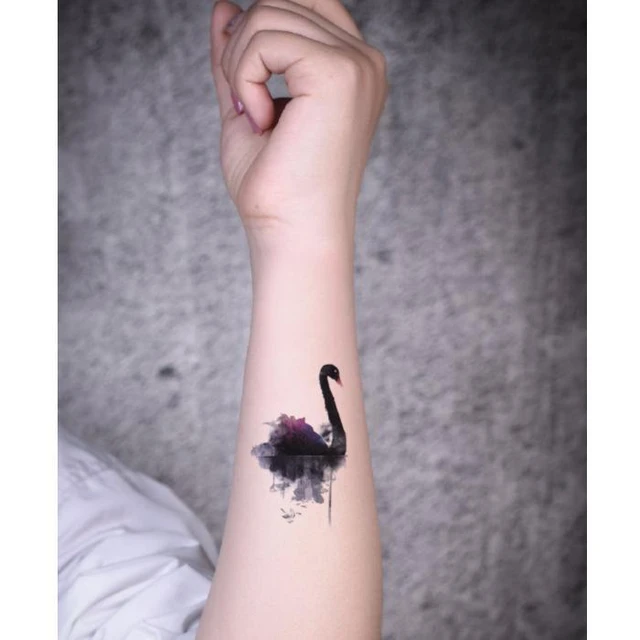 Swan Wrist Tattoo