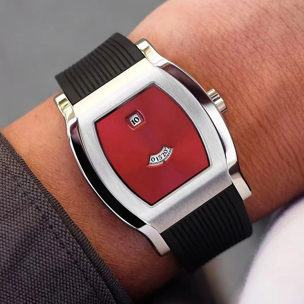 Luxury New Fashion Specht & Söhne Retro Square Men's Watch Seagull Jump ...