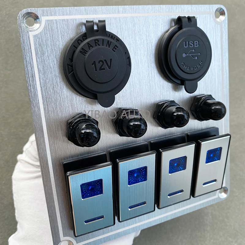 Metal-Switch-Panel-For-Car-Boat-Yacht-Caravan-Truck-Waterproof ...
