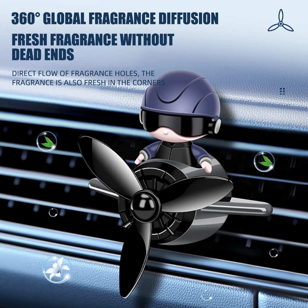Car-Air-Freshener-Pilot-Rotating-Propeller-Air-Vent-Perfume-Clip-Auto ...