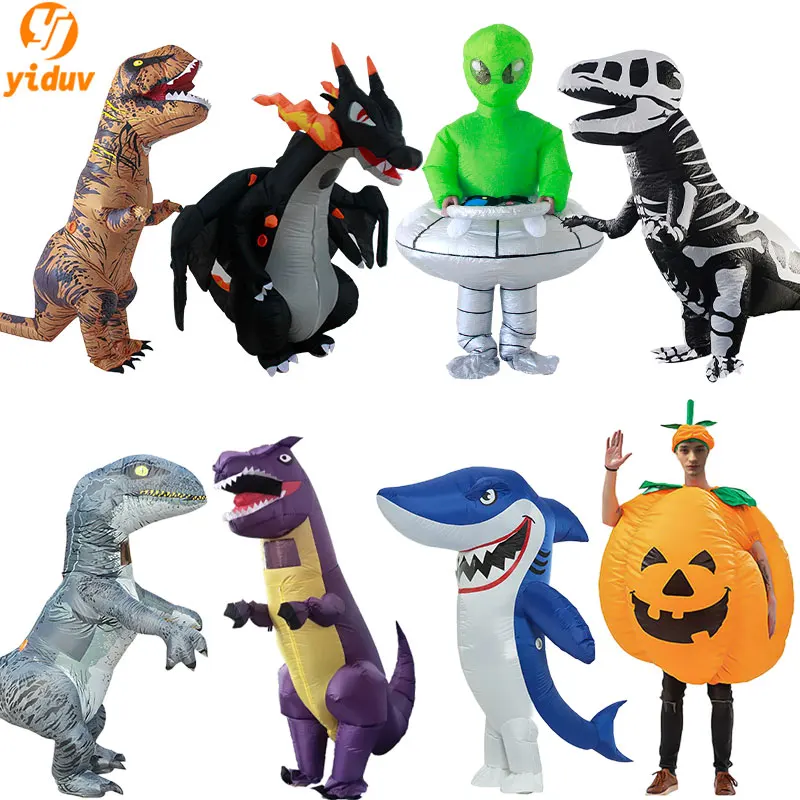 Dinosaur Shark Alien Pumpk Ininflatable Costume Halloween Christmas ...