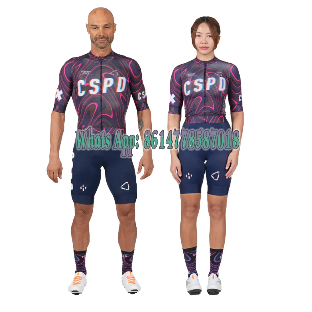 2024-CSPD-Men-Triathlon-Cycling-Skinsuit-One-Piece-Bike-Bodysuit-Long ...