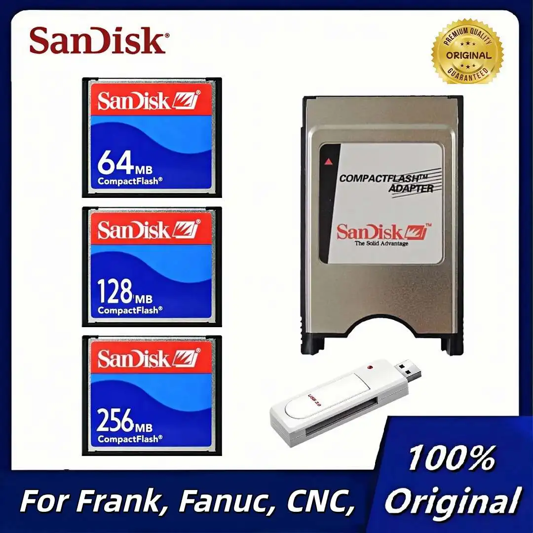 SanDisk CompactFlash 512MB 256MB 128MB 64MB 32MB CF Card Industrial ...