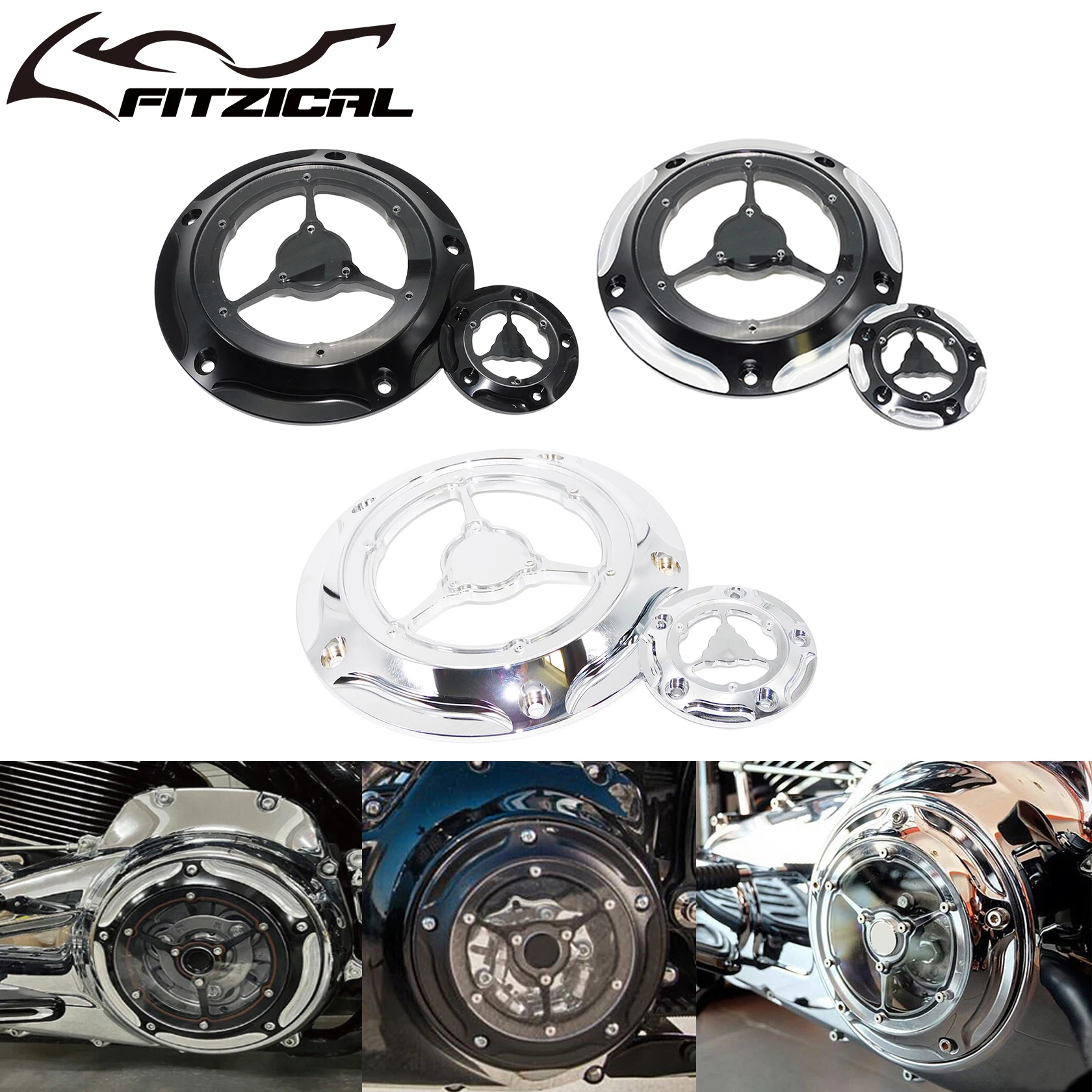 Motorcycle 5 Holes Derby Timing Timer Cover CNC Engine Cover For Harley ...