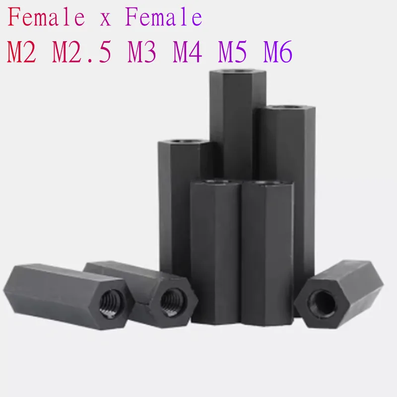 10-50PCS-nylon-spacer-M2-M2-5-M3-M4-M5-M6-L-female-to-Female-Black.jpg