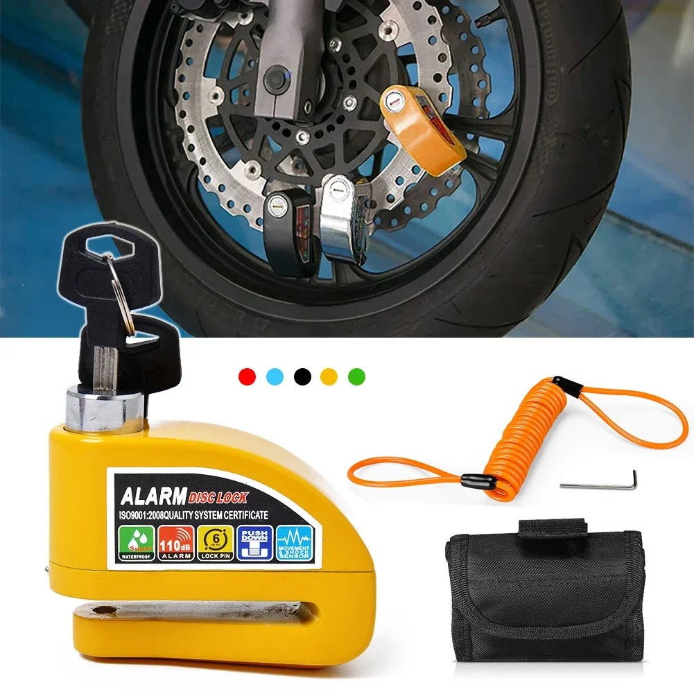 Motorcycle-Scooter-Wheel-Disc-Brake-Alarm-Lock-Aluminum-Alloy-Security ...