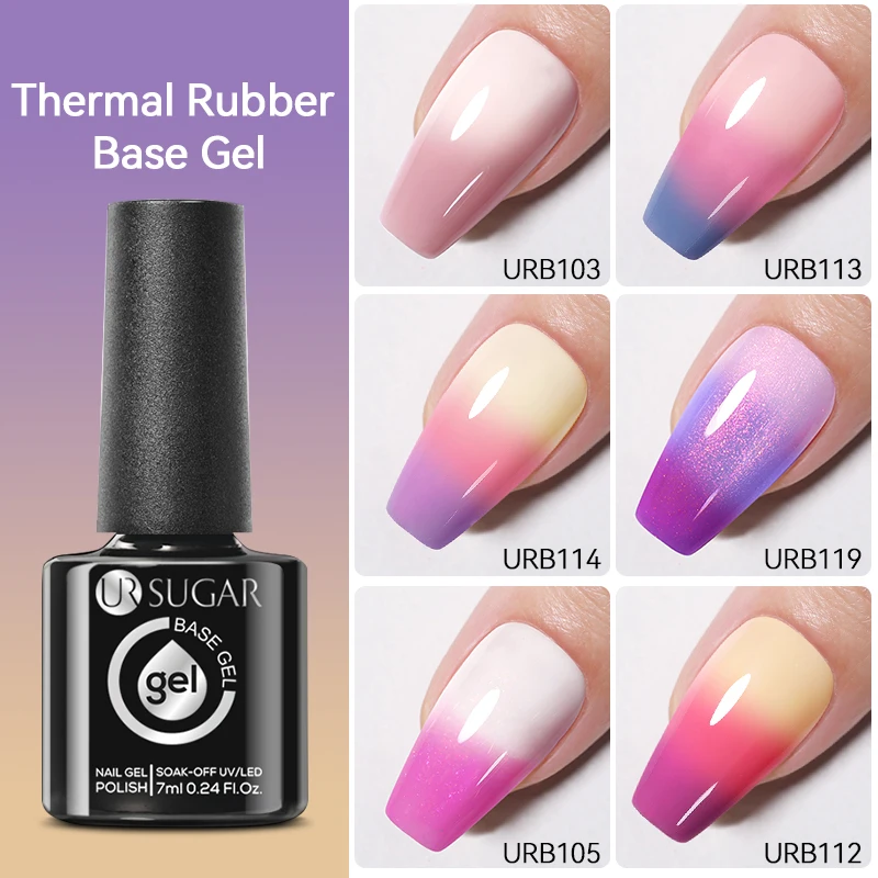UR-SUGAR-7ml-Glitter-Auroras-Thermal-Rubber-Base-Gel-Nail-Polish ...