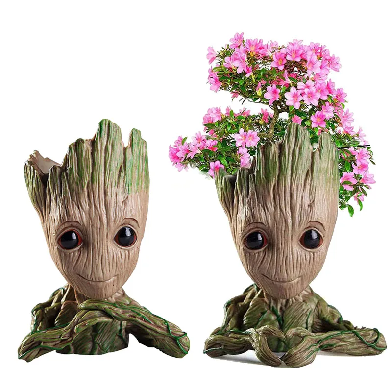 Home-Decor-Ornament-Groot-Tree-Man-Figurine-Anime-Figure-Flower-Pots ...