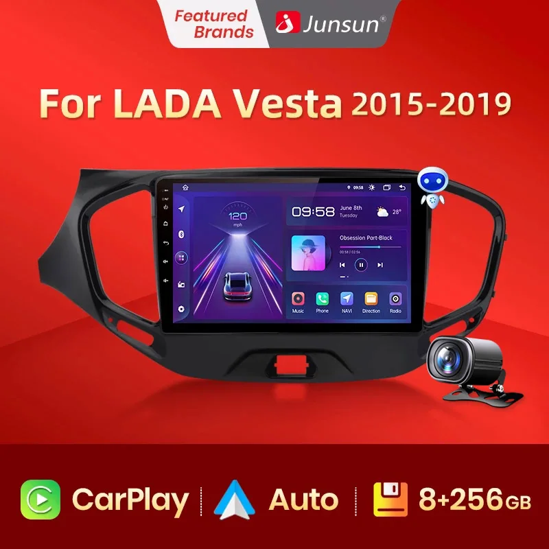 Junsun V1pro Ai Voice Carplay Car Radio For Lada Vesta Cross Sport 2015-2019 Android Auto 4g ...