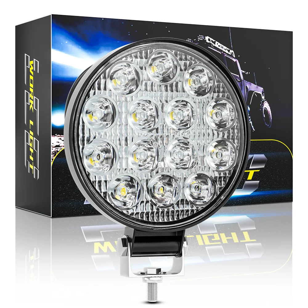 2PCS-Car-LED-Worklights-14LED-42W-6500K-Offroad-Work-Light-Modified ...