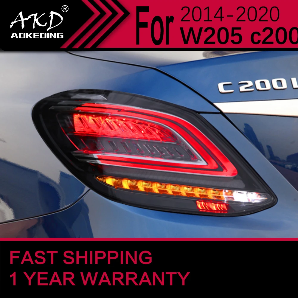 Car-Lights-for-Benz-W205-LED-Tail-Light-2014-2020-C180-C200-C260-C300 ...