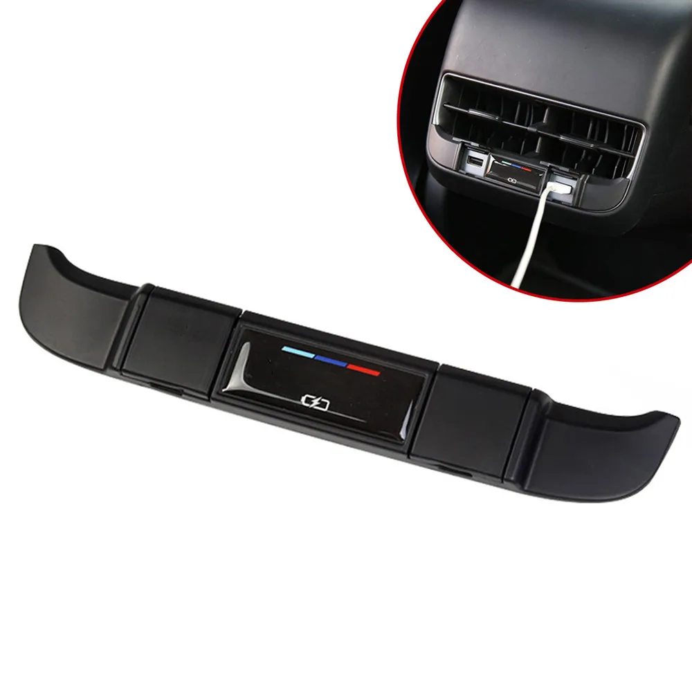 2017-2021-For-Tesla-Model-3-Model-Y-Rear-Row-Air-Vent-Outlet-Port-Usb ...