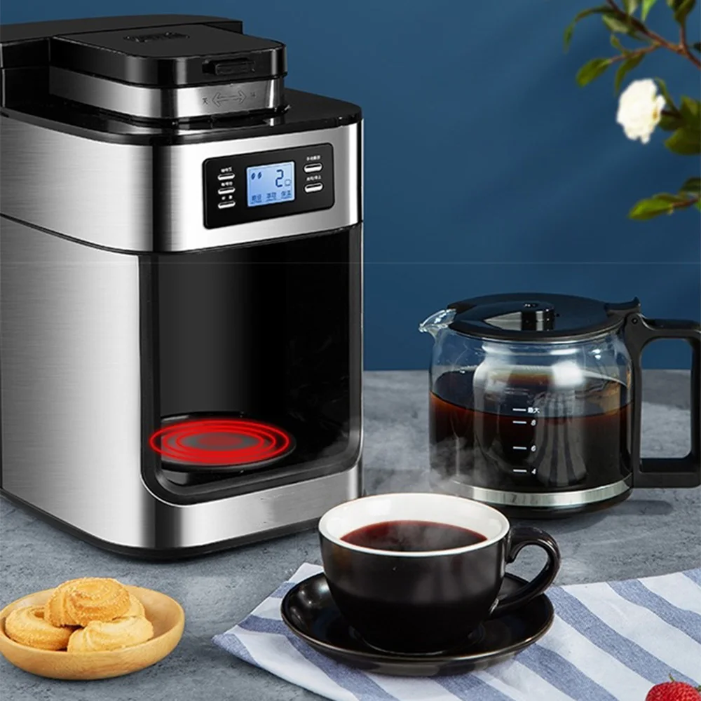 Drip-Coffee-Machine-Built-In-Grinder-Dripping-Coffee-Maker-With-Digital ...