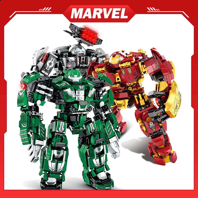 Marvel Avengers Blocks Model Iron Man Mecha Hulkbuster War Machine ...