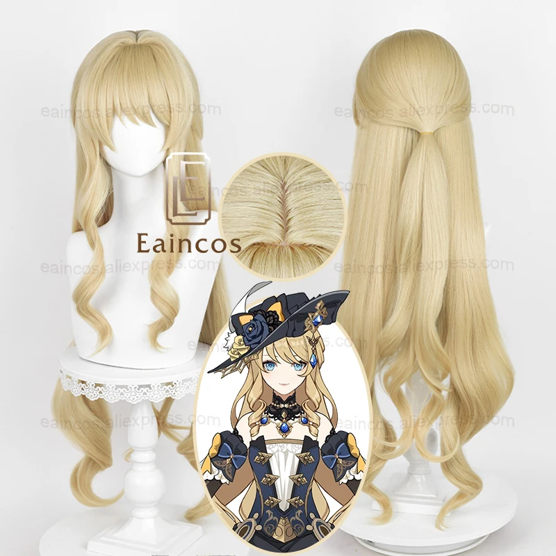 Genshin-Impact-Fontaine-Navia-Cosplay-Wig-95cm-Long-Light-Golden-Curly ...
