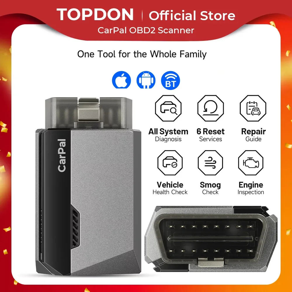 TOPDON Carpal OBD2 Scanner for Car All System Diagnostic Tool Vehicle ...