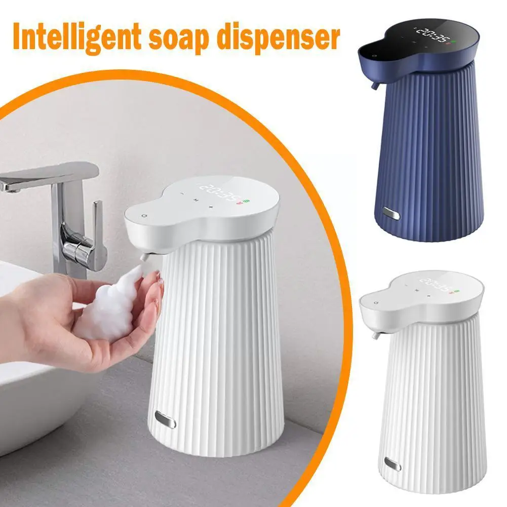 500ml Smart Soap Dispenser Usb Charging Large Screen Sensor Time Hand ...