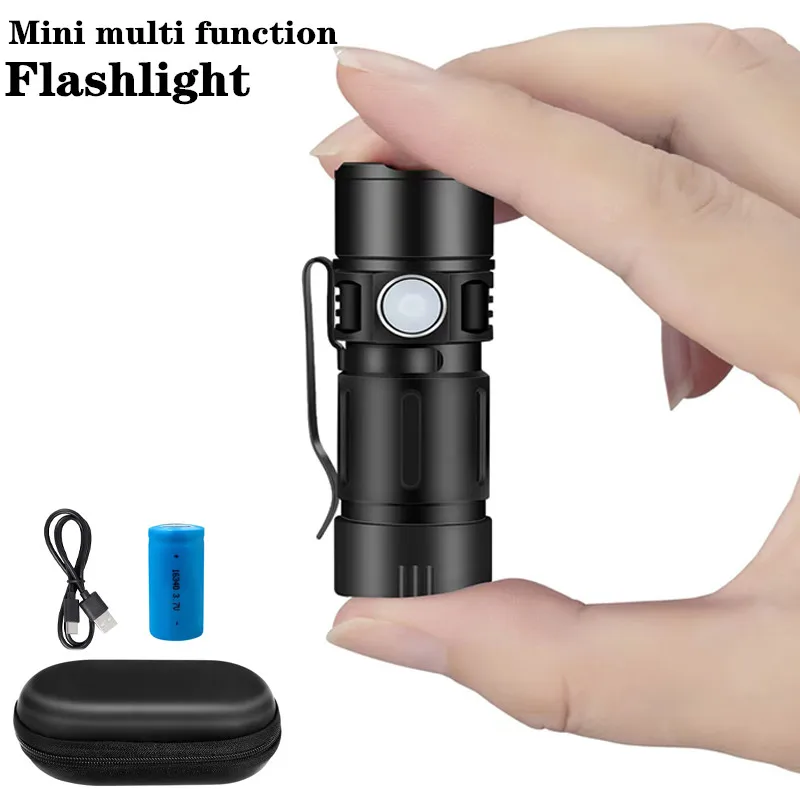 Mini-Torch-LED-Rechargeable-Flashlight-Portable-USB-Charging-Flashlight ...
