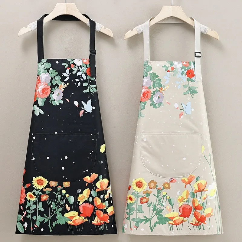 Household-Waterproof-and-Oil-proof-Kitchen-Apron-Cooking-Baking-Work ...