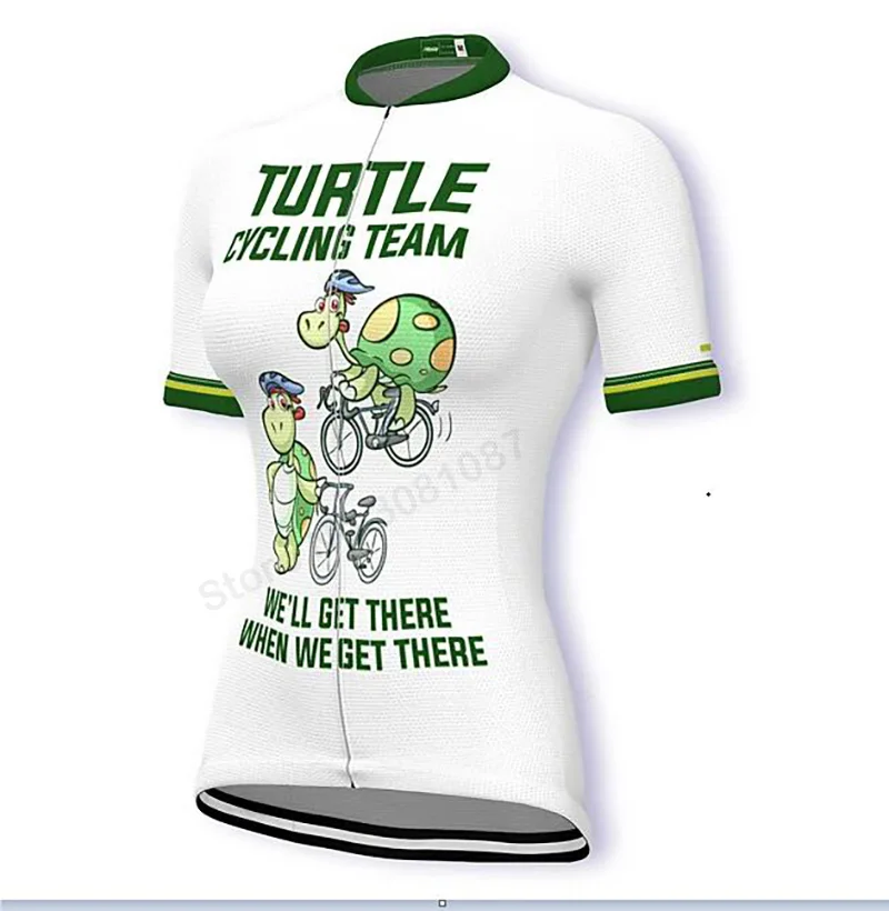 Turtle Cycling Team 2021 Funny Cycling Jersey Women Short Sleeve Ride ...