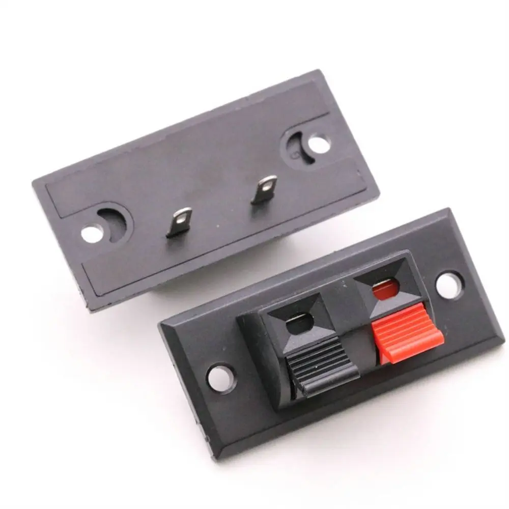 Push in Jack Terminal Strip Block 2 Way Speaker Terminals Spring Load ...