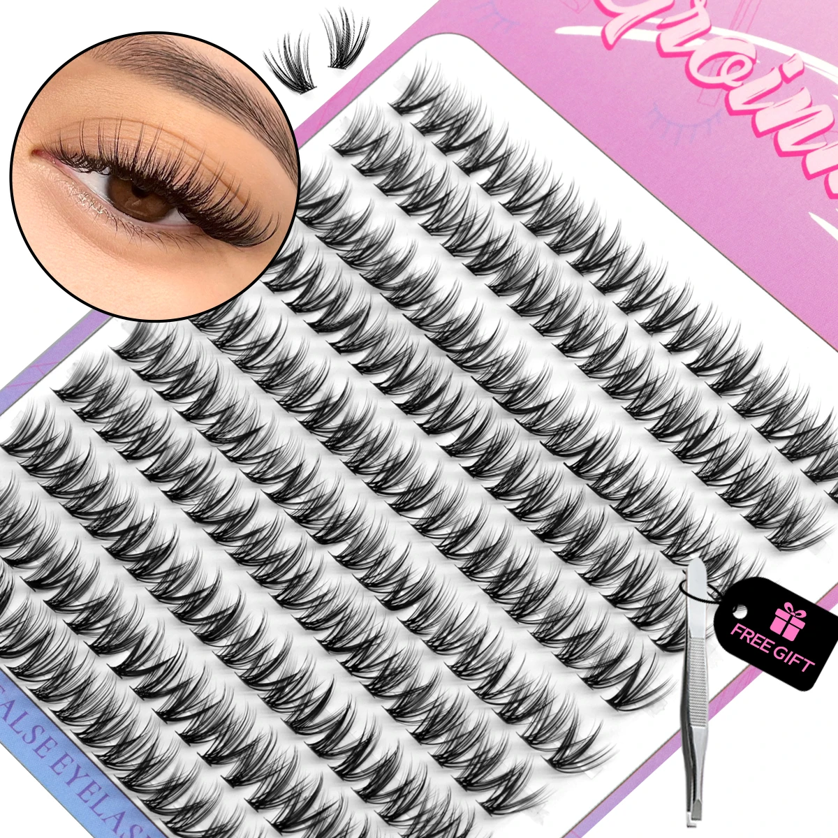 GROINNEYA-lashes-clusters-False-Eyelash-Clusters-Extensions-Individual ...