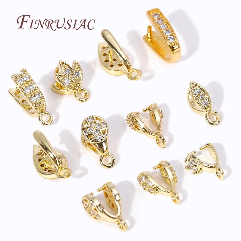 Multi Types 18K Gold Plated Inlaid Zircon Fashion Clamp Pinch Clip ...