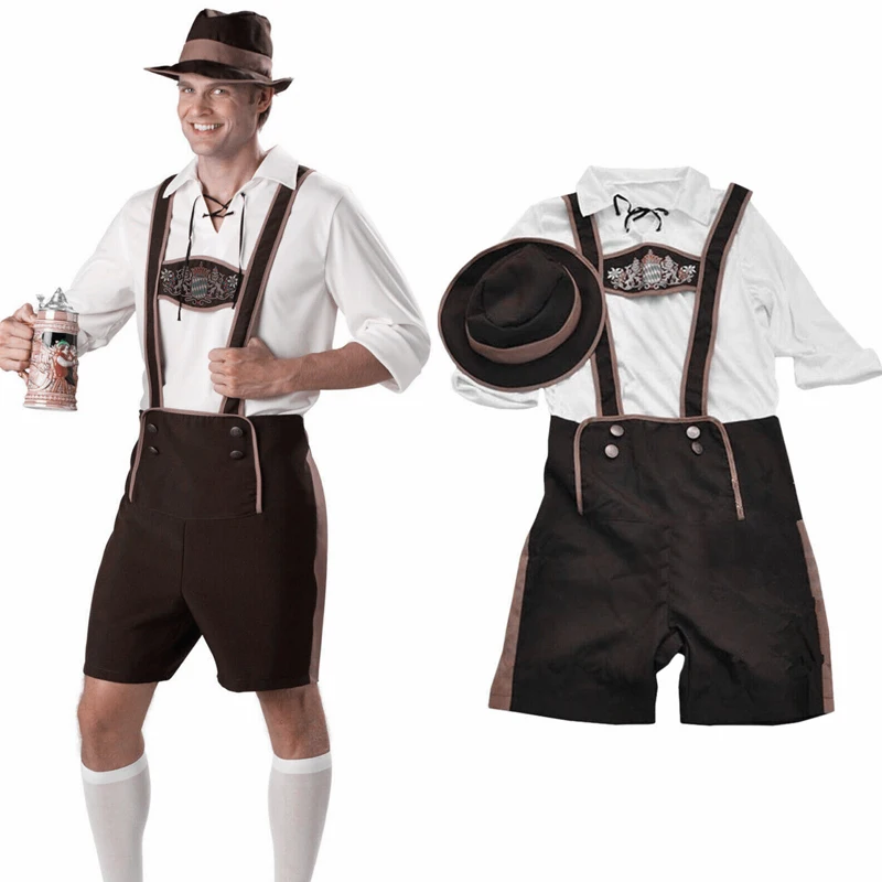 Men-Boy-Bavarian-Leather-Shorts-German-Oktoberfest-Rave-Party-Uniform ...