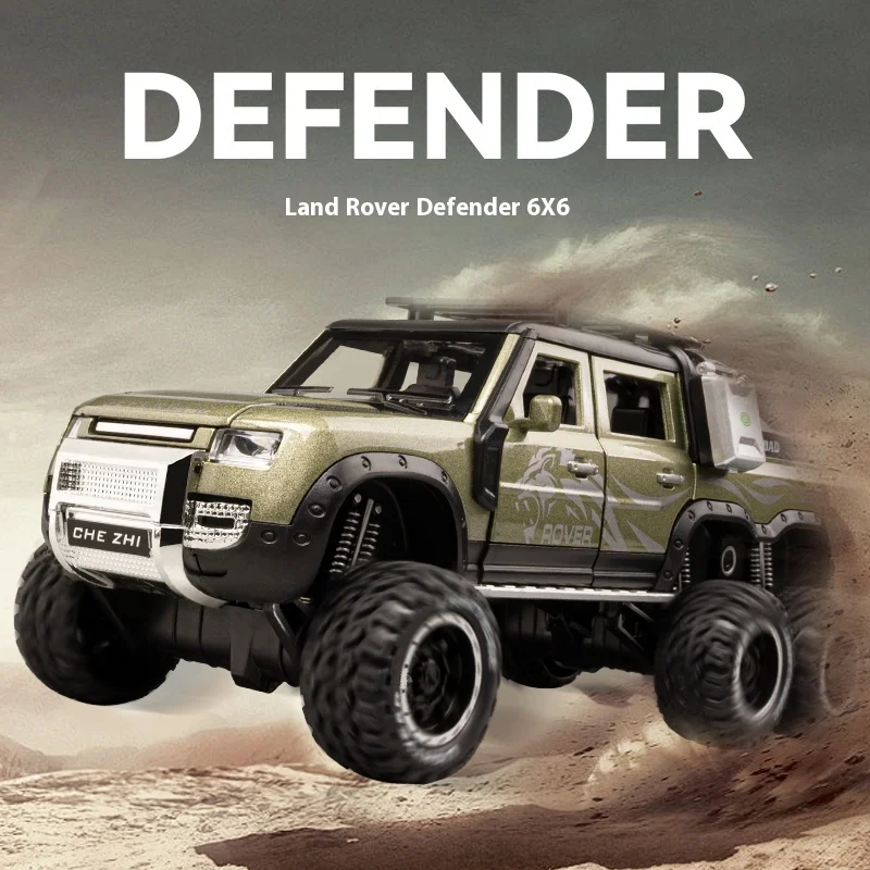 1-24-Scale-6x6-Land-Rover-Defender-Alloy-Toy-Model-Features-Sound-Light ...