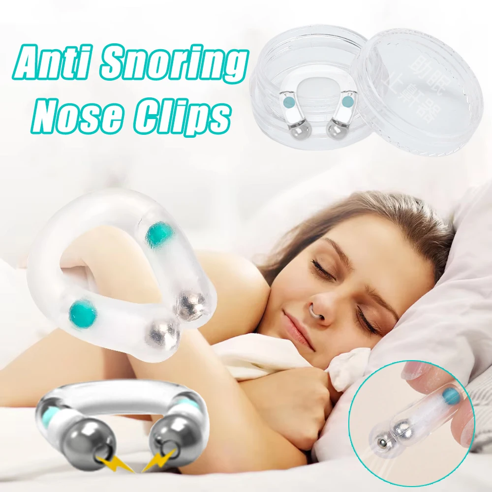 Anti-Snoring Nose Clip Nasal Breathing Dilators Silicone Essential Oil ...