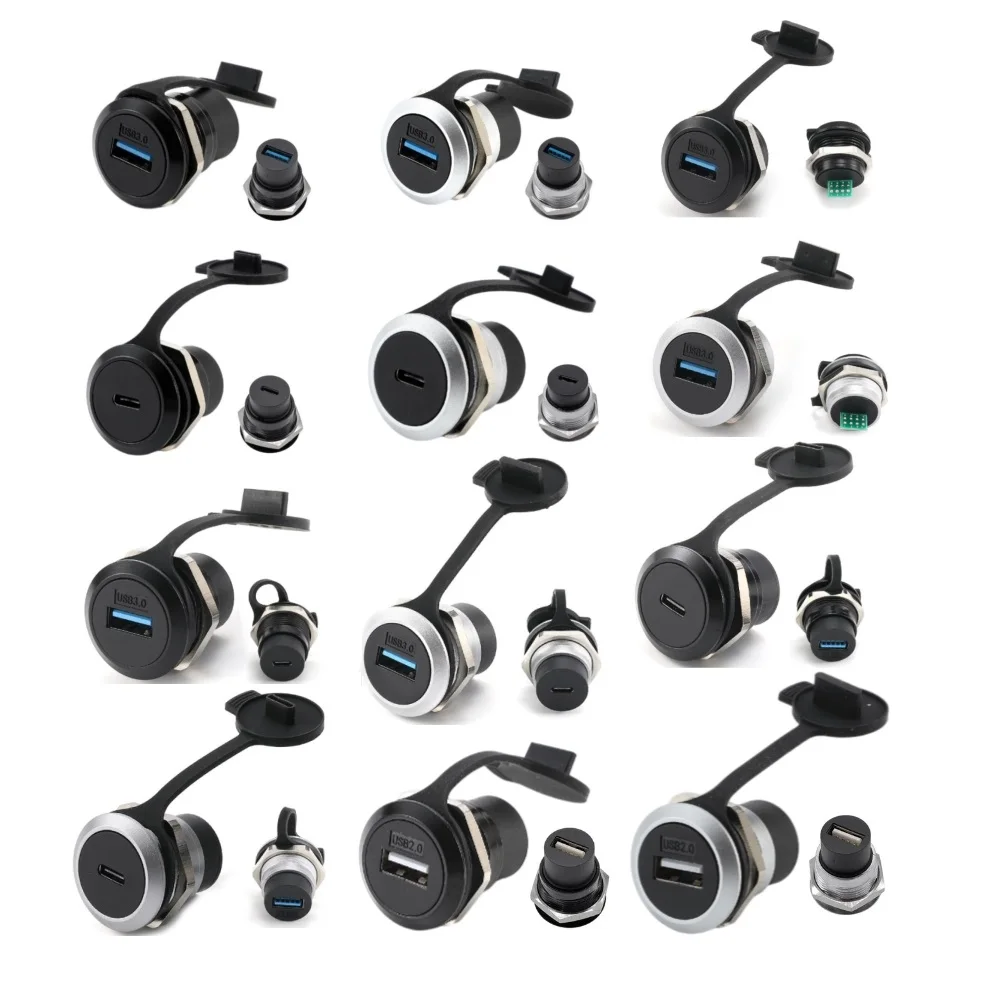 circular-d-type-chassis-usb3-0-connector-Zinc-alloy-panel-wall-screw ...